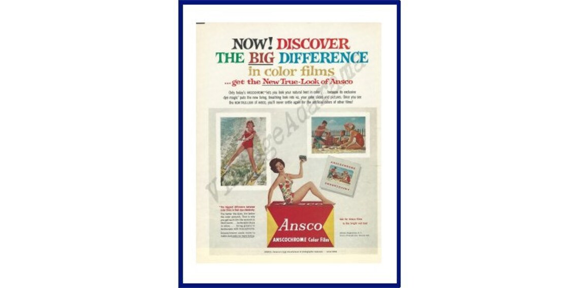 ANSCO COLOR FILM Original 1962 Vintage Extra Large Color Print - Etsy