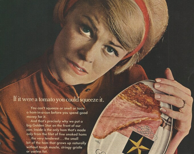 Armour Golden Star Canned Ham Original 1967 Vintage Print Ad W/ Color ...