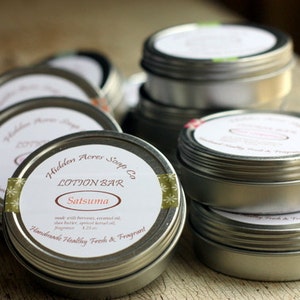 Satsuma Orange Solid Lotion Bar in a Travel, Gift for Teacher, Coworker ,purse Size Tin - Etsy