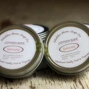 Satsuma Orange Solid Lotion Bar in a Travel, Gift for Teacher, Coworker ,purse Size Tin - Etsy