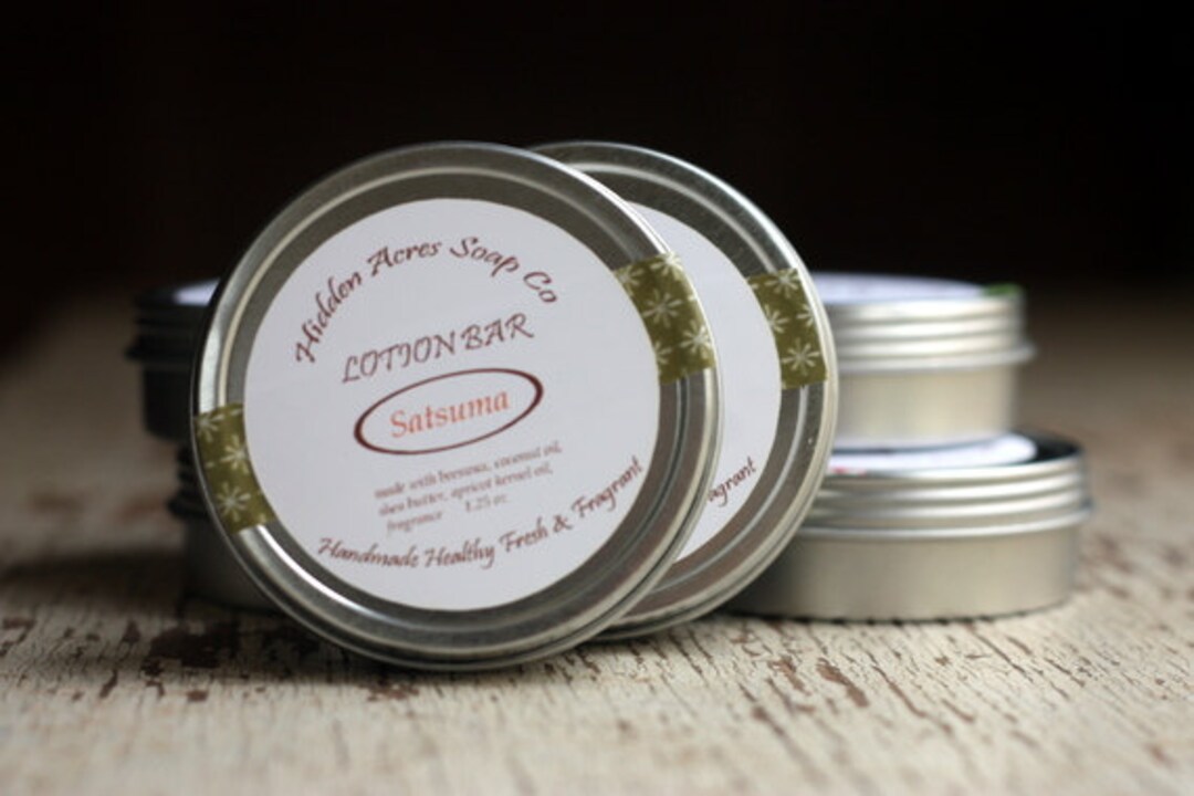 Satsuma Orange Solid Lotion Bar in a Travel, Gift for Teacher, Coworker ,purse Size Tin - Etsy