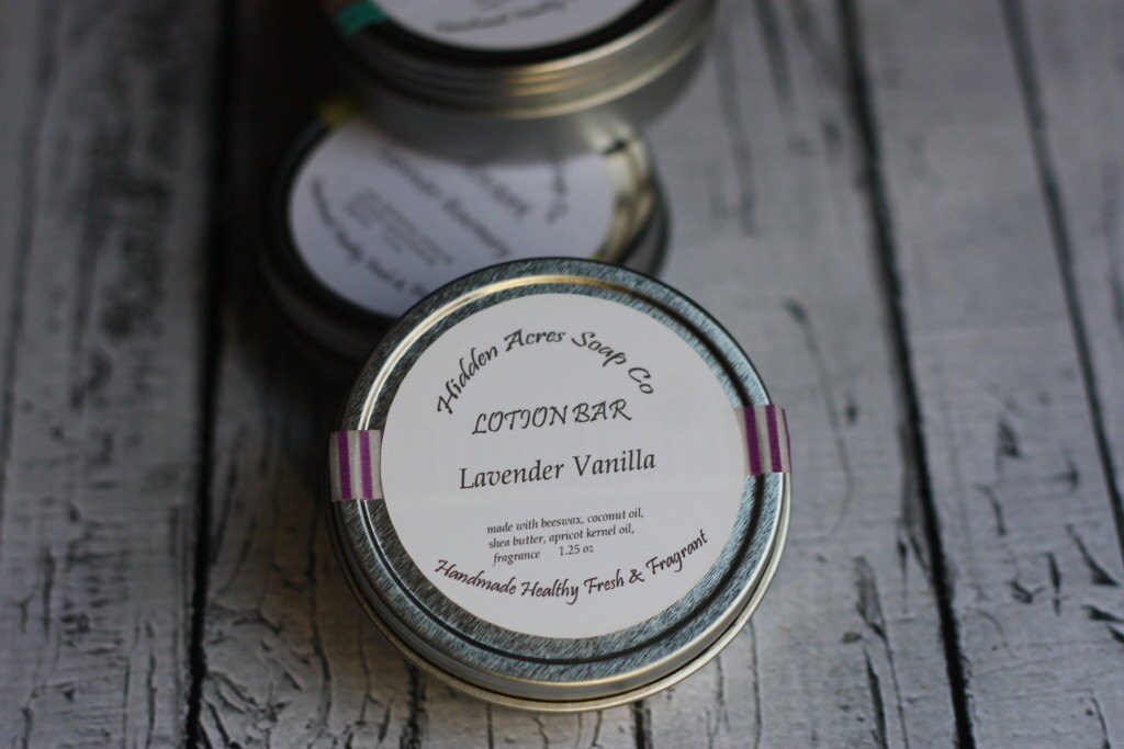 Aceites esenciales de lavanda vainilla crema barra sólida - Etsy España