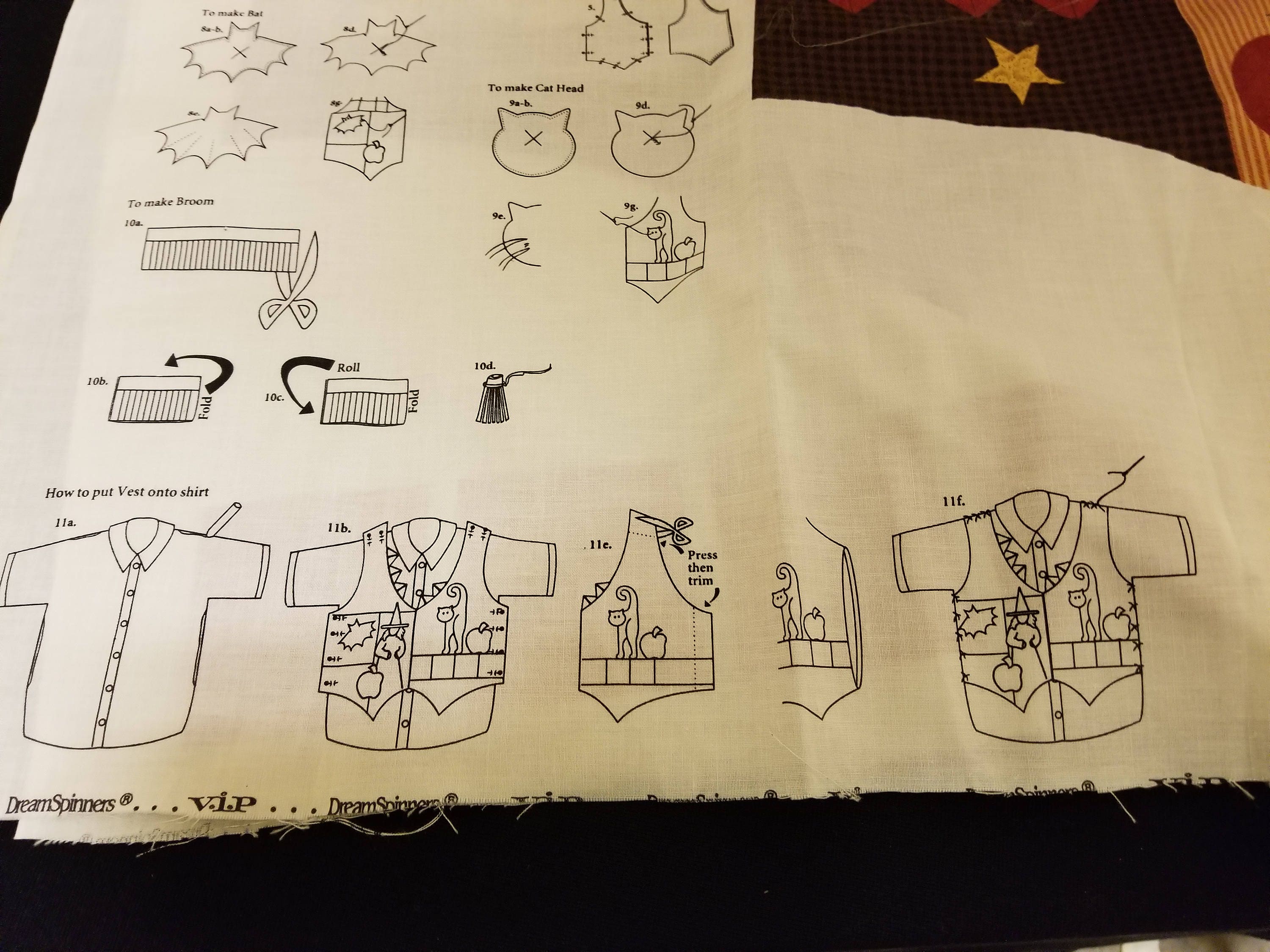 VIP Fabric Panel to Make a Halloween Vest - Etsy