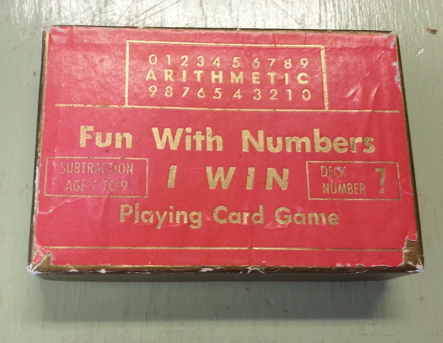 Fun With Numbers, I Win Playing Card Game Arithmetic, Deck Number 7 ...