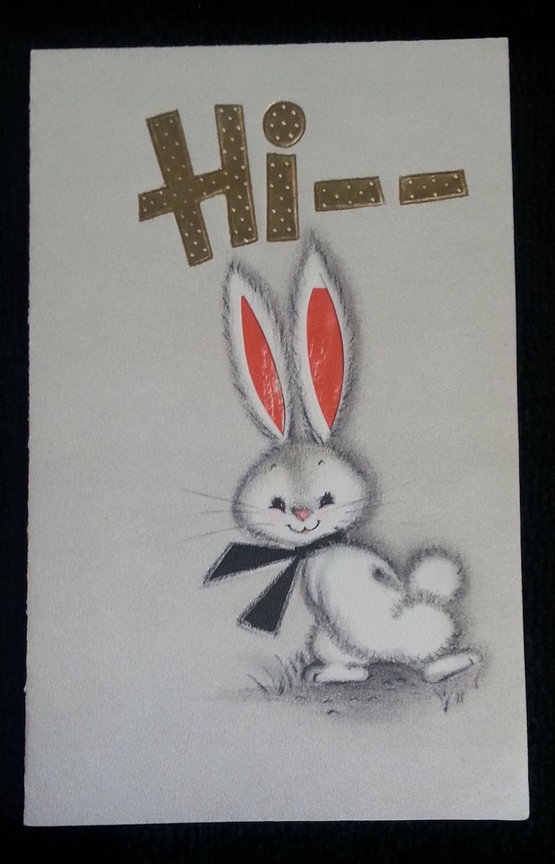 Father's Day Card With Rabbit and Peek-a-boo Ears From Hallmark. - Etsy