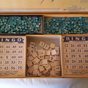 Bingo the Square Deal Set Mathematically Perfect by Selchow & Righter ...