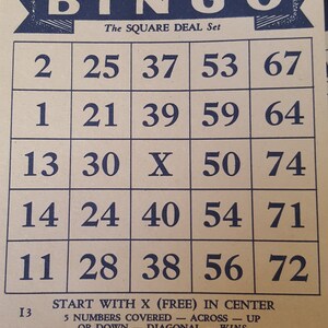 Bingo the Square Deal Set Mathematically Perfect by Selchow & Righter ...