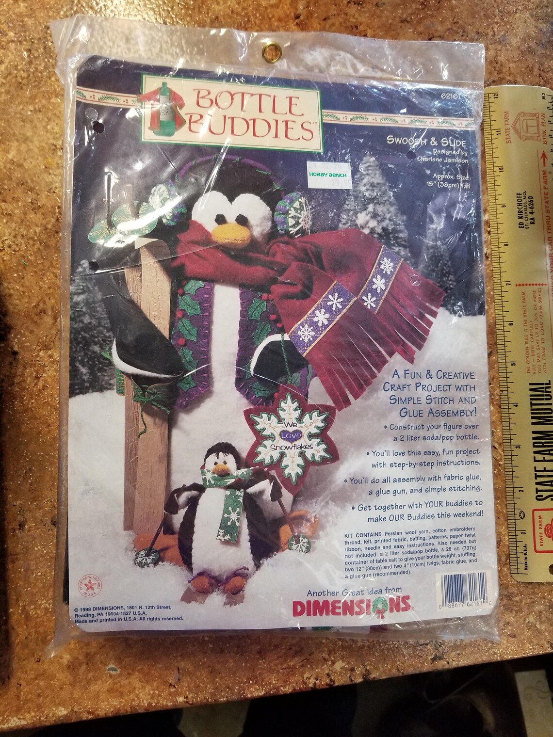 NOS Bottle Buddies Swoosh & Slide Penguins Dimensions Christmas Decor ...