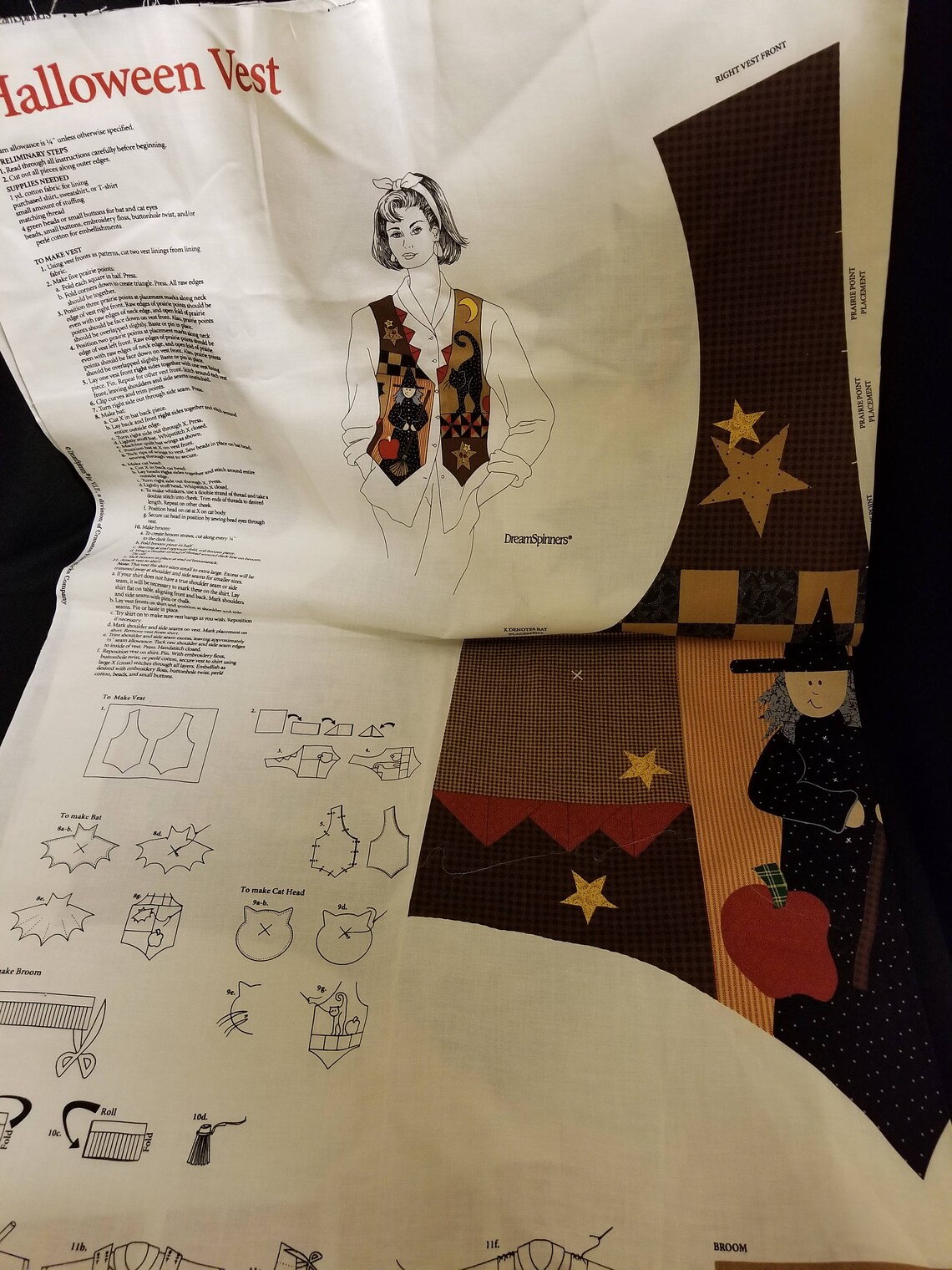 VIP Fabric Panel to Make a Halloween Vest - Etsy
