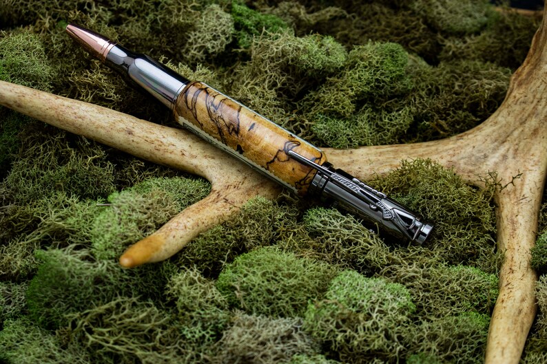 Texas Pecan Burl Bolt Action/tactical Pen W/authentic NFA Stamp Made by ...