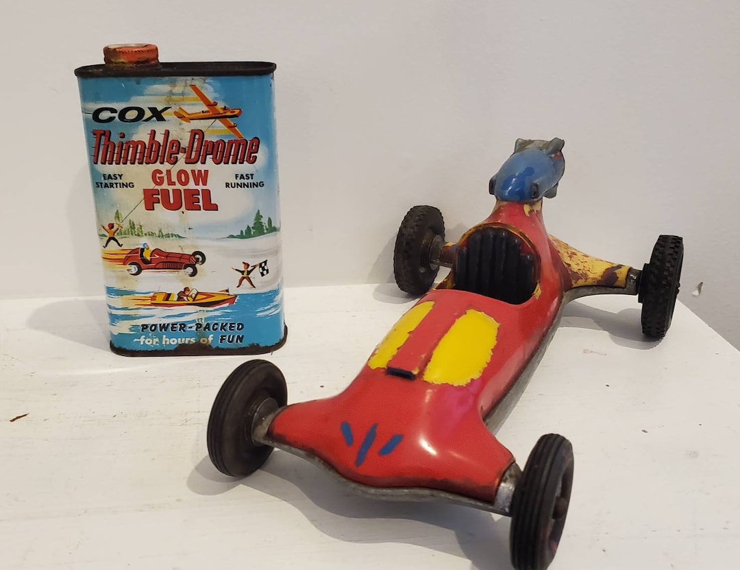 Vintage Race Car Prop Thimble Hot Rod Drome Metal Base W Glow - Etsy