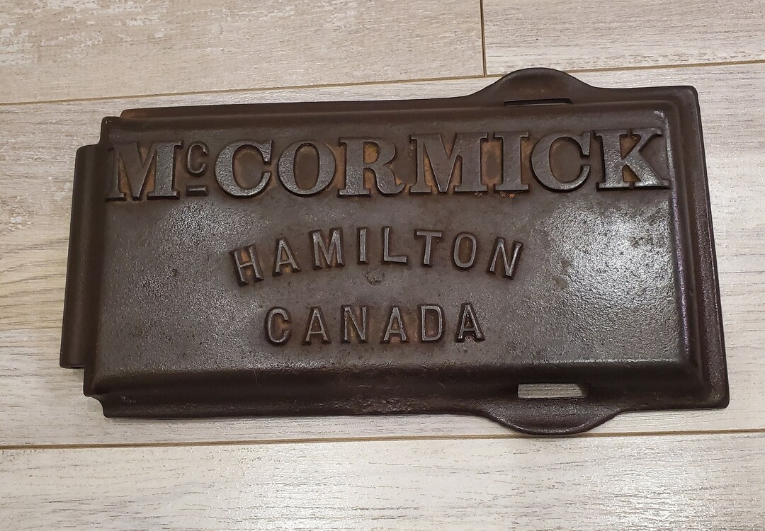 Mccormick Hamilton Ontario Antique Farm History Cast Iron Agri Plate ...