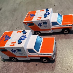 1970s Matchbox Ambulance Die Cast Collectible Pair Paramedic Ambucraft ...
