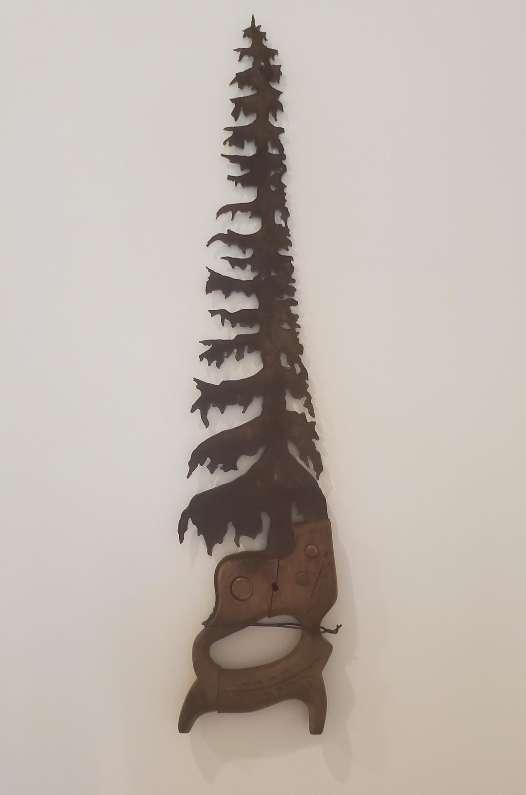 Reclaimed Saw Blade Tall Pine Tree Metal Wall Art, Rustic Canadiana ...