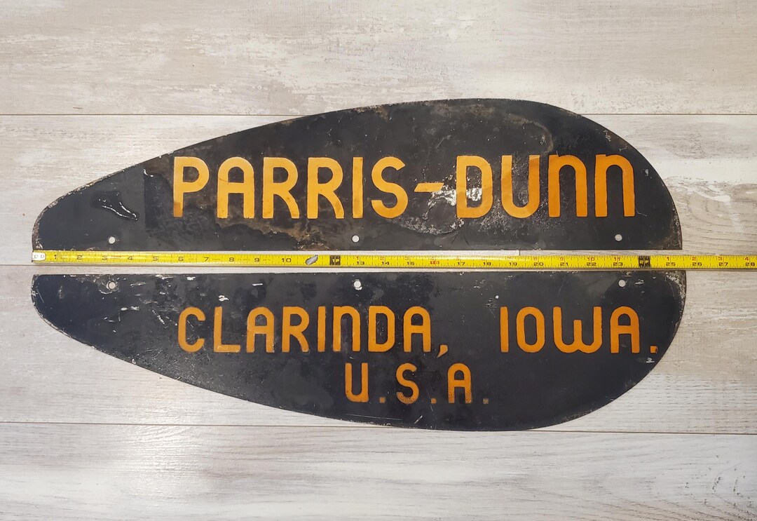 USA Tail Vane Metal Sign 1930s Advertising Double Sided Graphics Rare ...