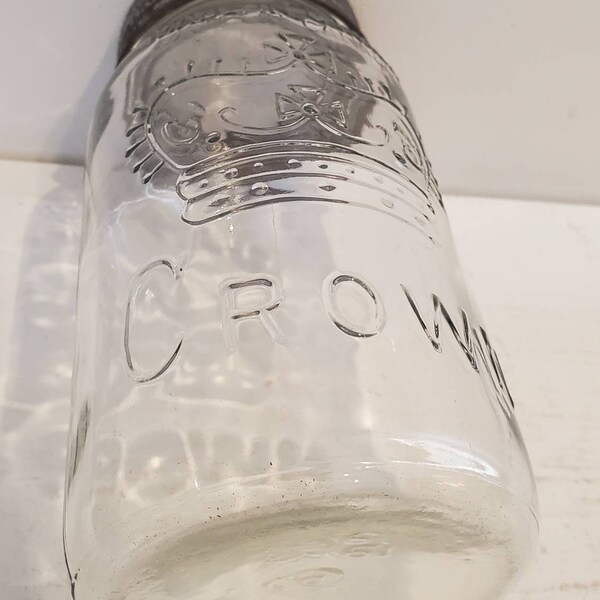 Crown Mason Jar Glass Lids - Etsy