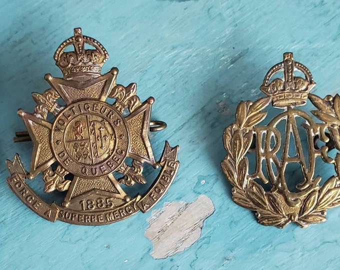 RCAF Canadian Military Brass Pins Pair Royal Canadian Air Force ...