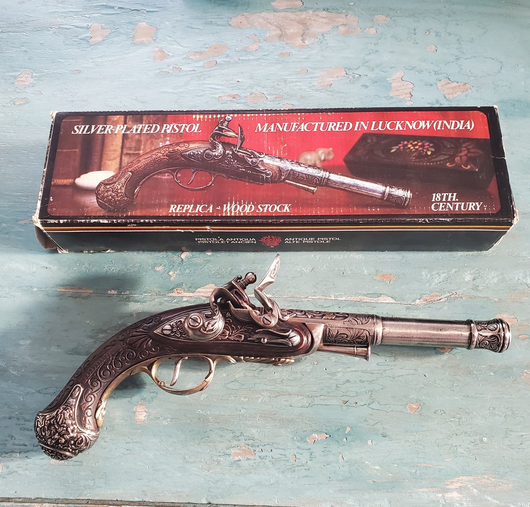 Flintlock 18th Century Gun Replica Original Box Heavy Wood Handle Steel ...