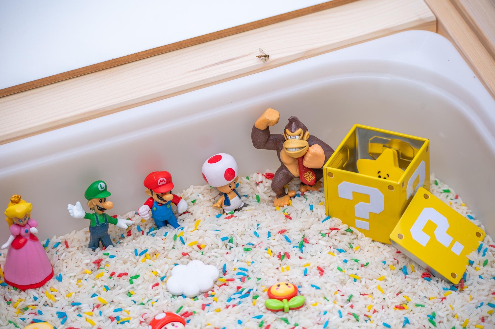 Super Mario Brothers Sensory Bin, Mario Sensory, Taste Safe, Montessori ...