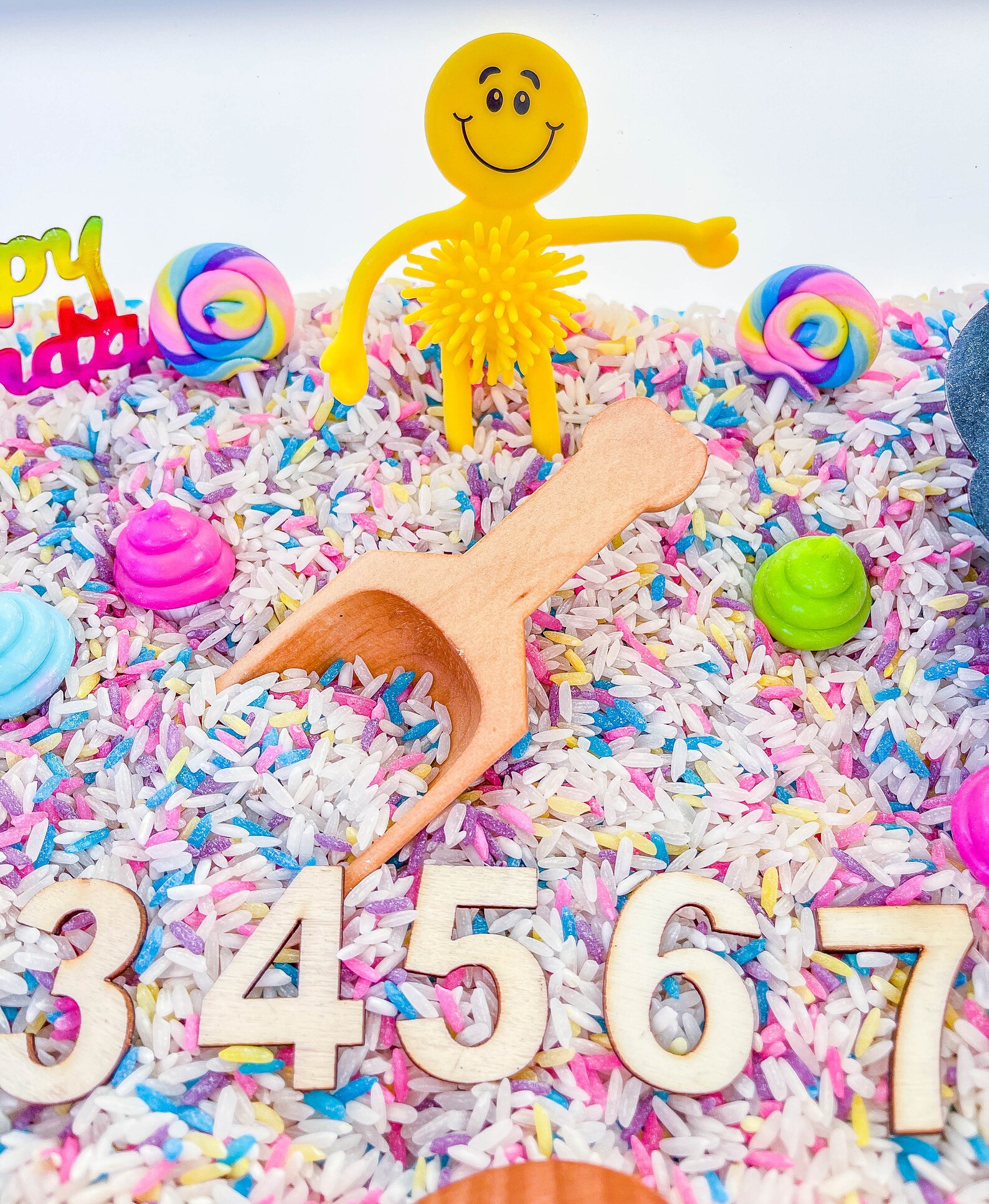 Birthday Sensory Bin Birthday Sensory Taste Safe Montessori - Etsy