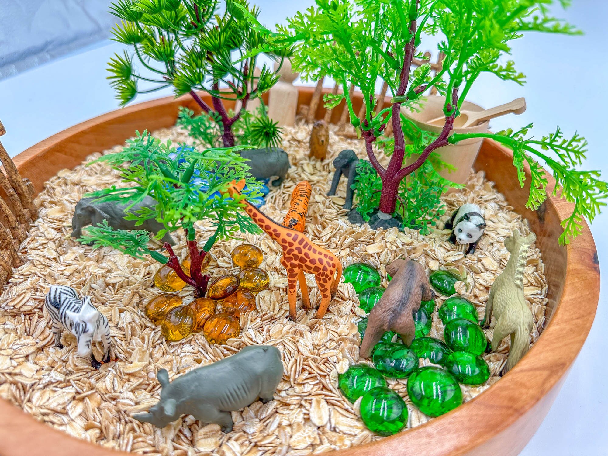 Zoo Sensory Bin, Zoo Animals Sensory, Taste Safe, Montessori - Etsy