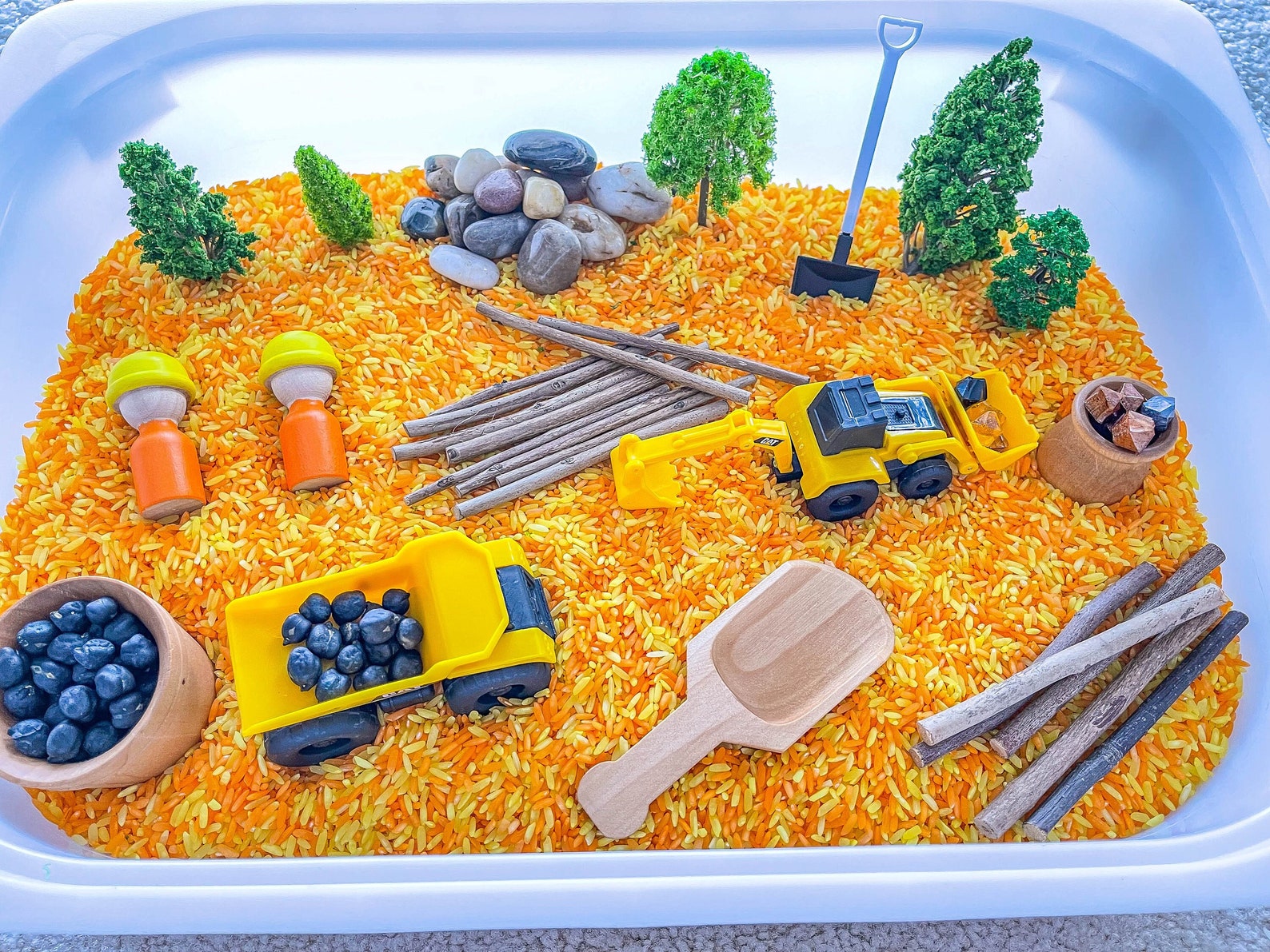 Deluxe Construction Sensory Bin, Construction Sensory, Taste Safe ...