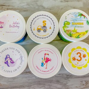 Customized Playdough Labels - Customized Birthday Party Playdough Jars ...