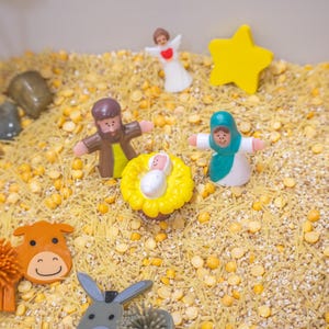 Nativity Sensory Bin, Christmas Sensory, Taste Safe, Montessori - Etsy