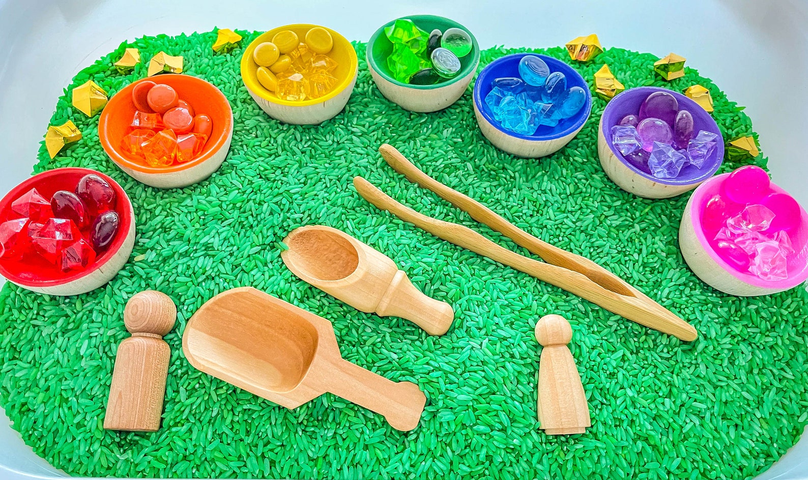 Rainbow Sensory Bin Rainbow Sensory Taste Safe Montessori | Etsy