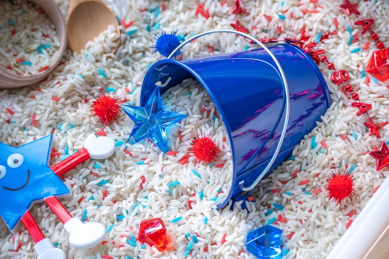 Patriotic Sensory Bin, Patriotic Sensory, 4th of July Sensory ...