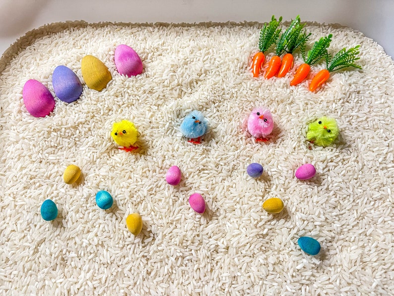 Easter Sensory Bin Easter Sensory Taste Safe Montessori - Etsy