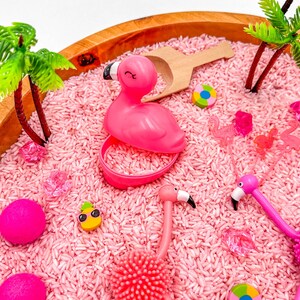 Flamingo Sensory Bin, Flamingo Sensory, Taste Safe, Montessori - Etsy