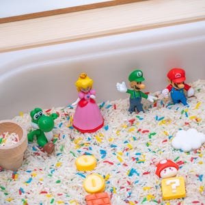 Super Mario Brothers Sensory Bin, Mario Sensory, Taste Safe, Montessori ...