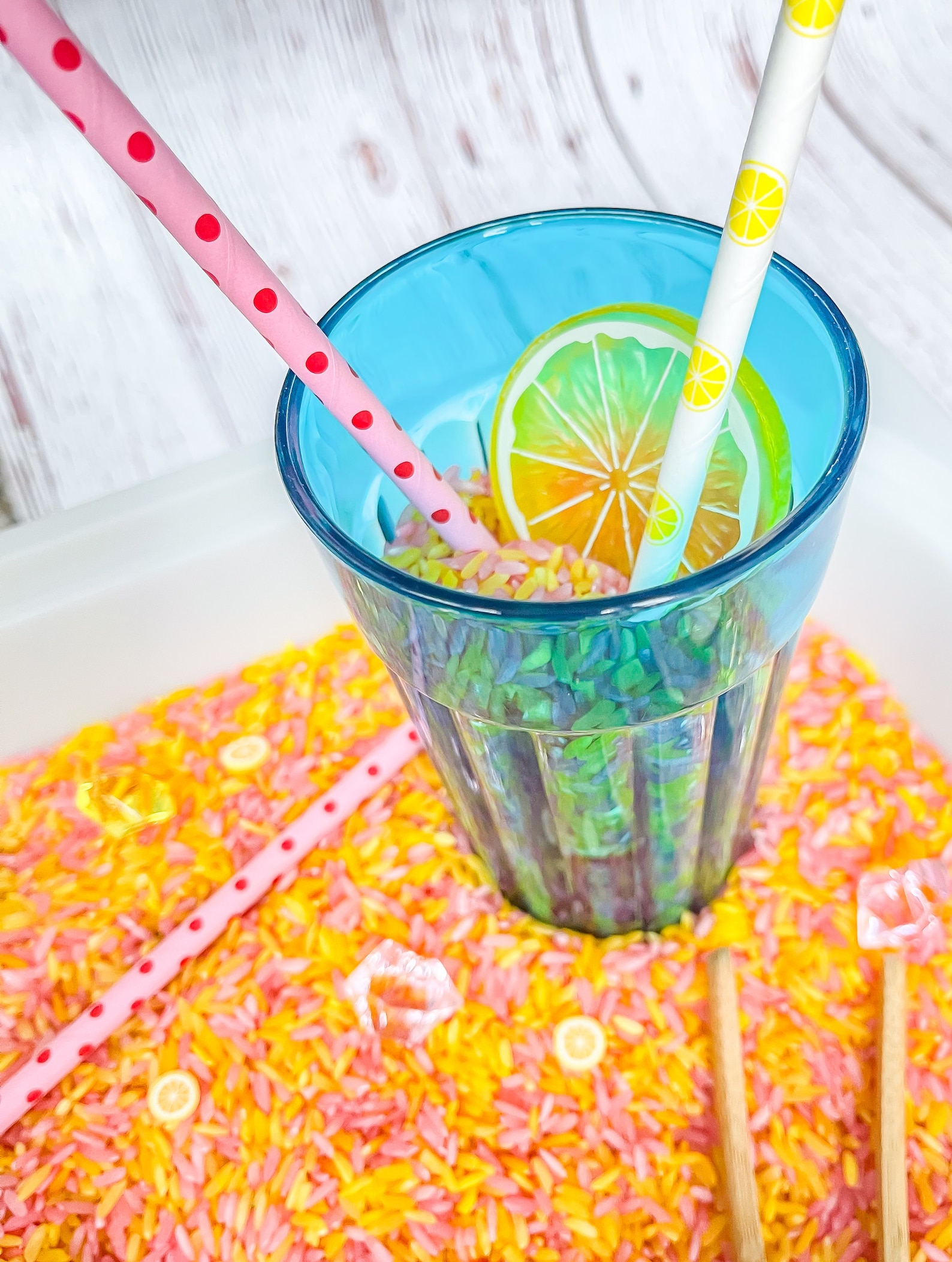 Lemonade Sensory Bin, Lemonade Sensory, Summer Sensory Bin, Taste Safe ...