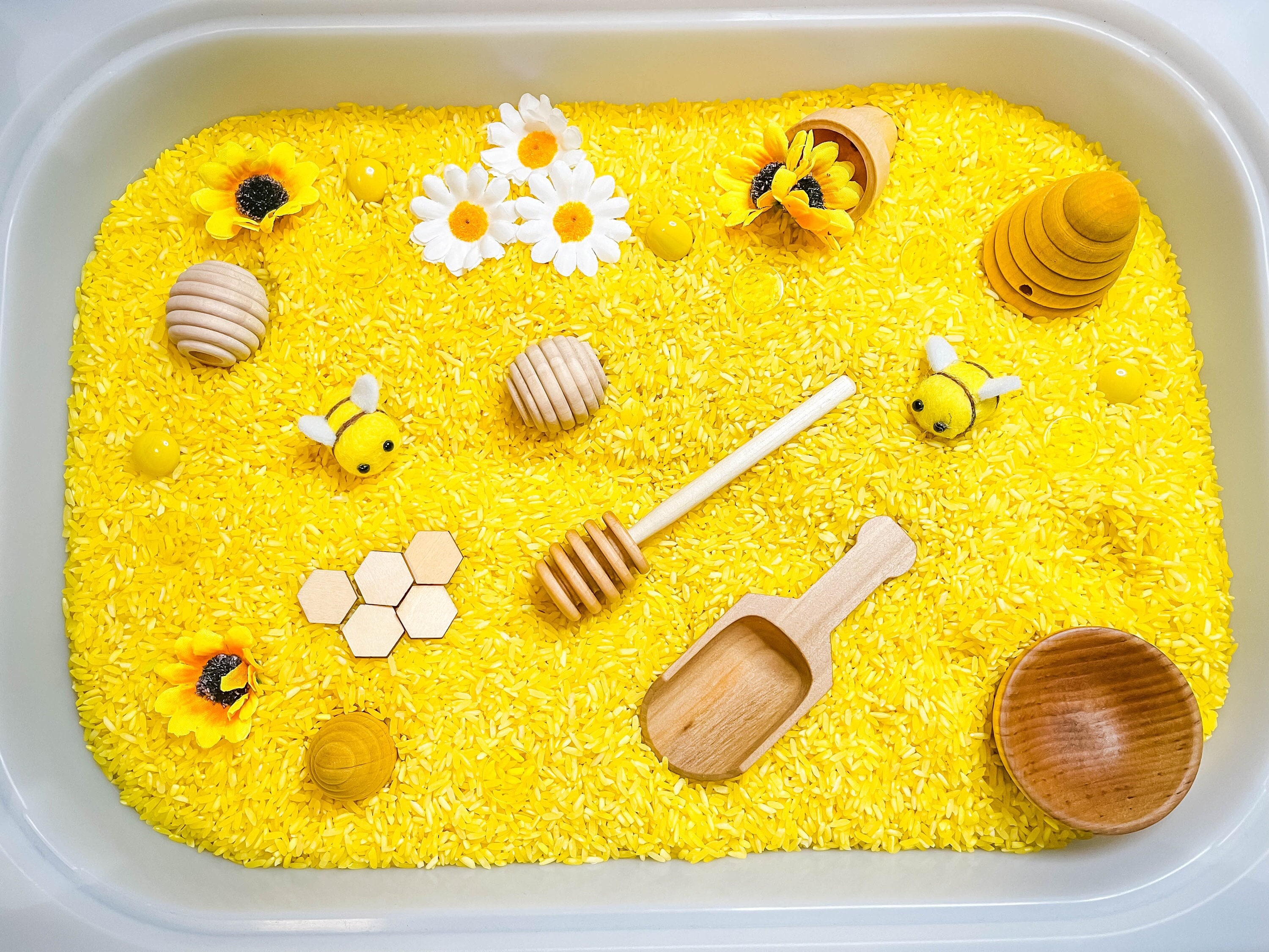 Bee Sensory Bin Bee Sensory Taste Safe Montessori | Etsy Canada