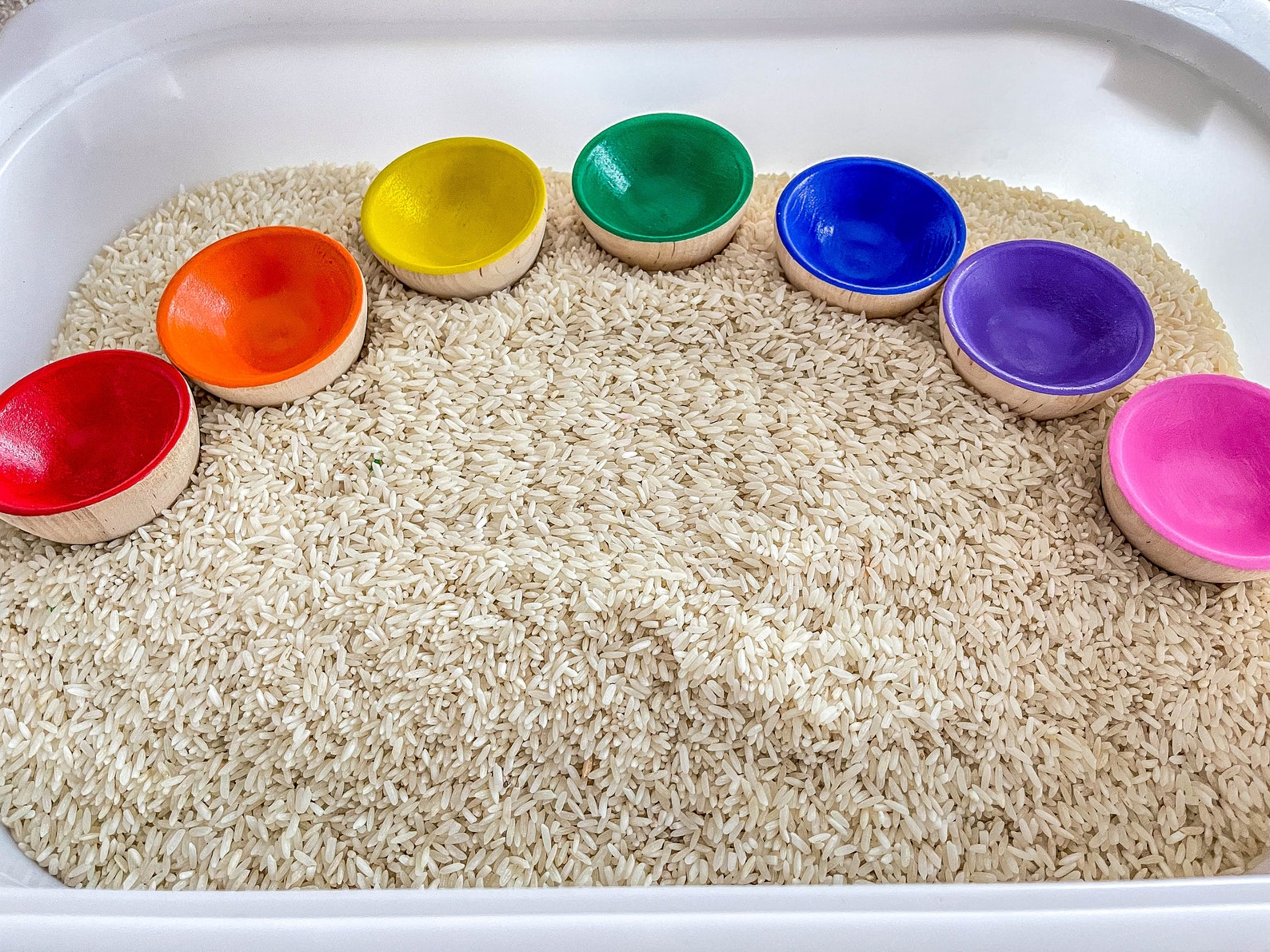 Rainbow Sensory Bin Rainbow Sensory Taste Safe Montessori | Etsy
