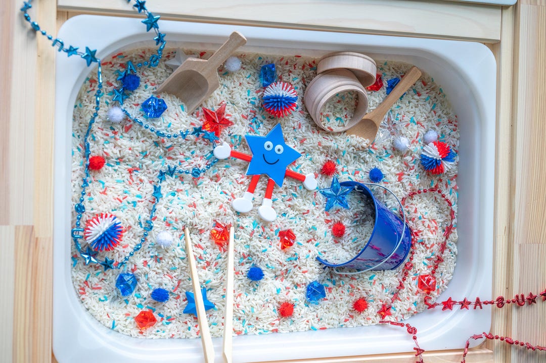 Patriotic Sensory Bin, Patriotic Sensory, 4th of July Sensory ...