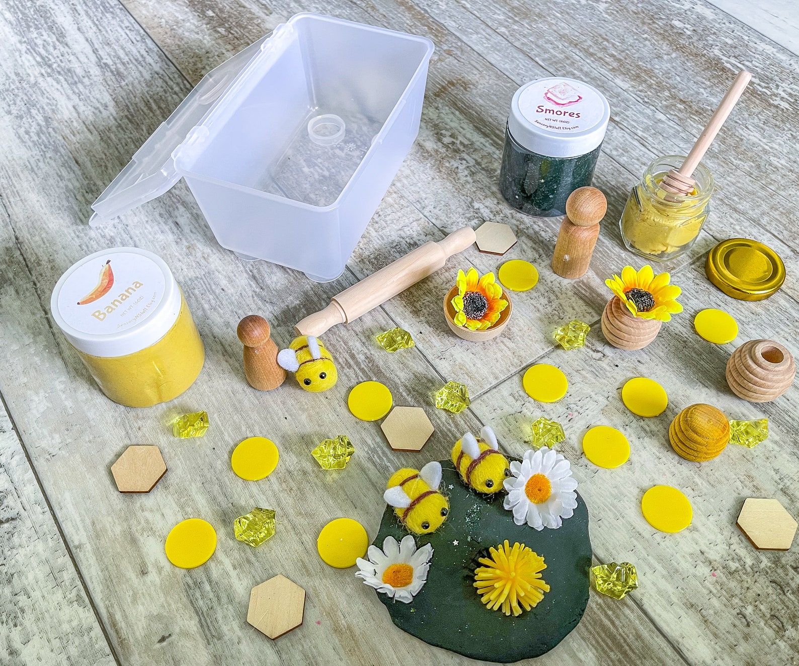 Bee Playdough Kit Medium Kids Playdough Kit - Etsy