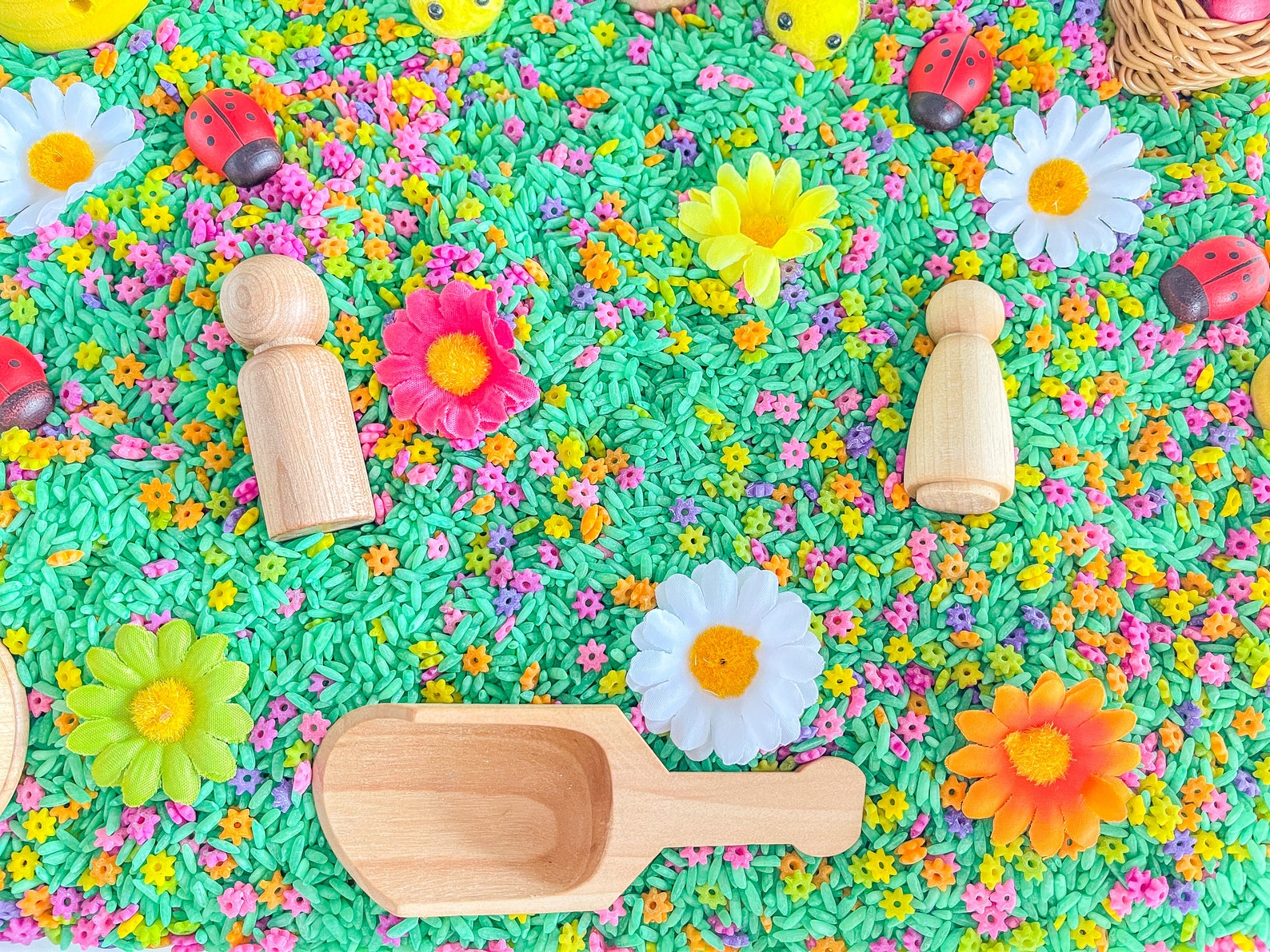 Flower Sensory Bin Spring Sensory Taste Safe Montessori - Etsy