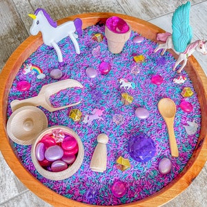 Unicorn Sensory Bin, Unicorn Sensory, Taste Safe, Montessori - Etsy