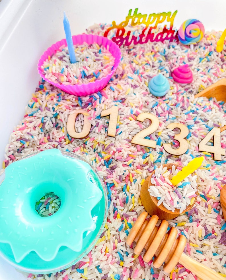 Birthday Sensory Bin Birthday Sensory Taste Safe Montessori - Etsy