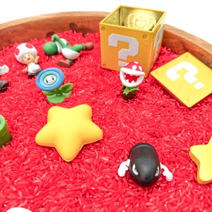 Super Mario Brothers Sensory Bin, Mario Sensory, Taste Safe, Montessori ...