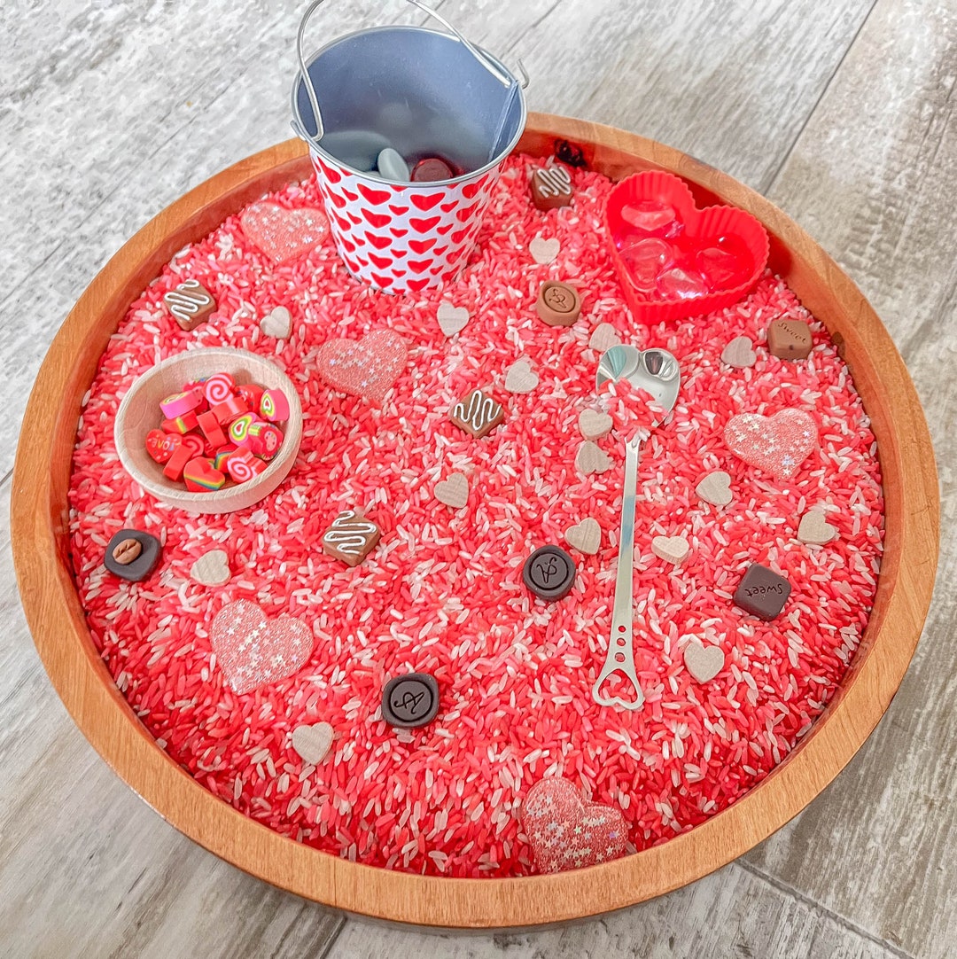 Valentines Day Sensory Bin-red/pink, Valentine Sensory, Taste Safe ...