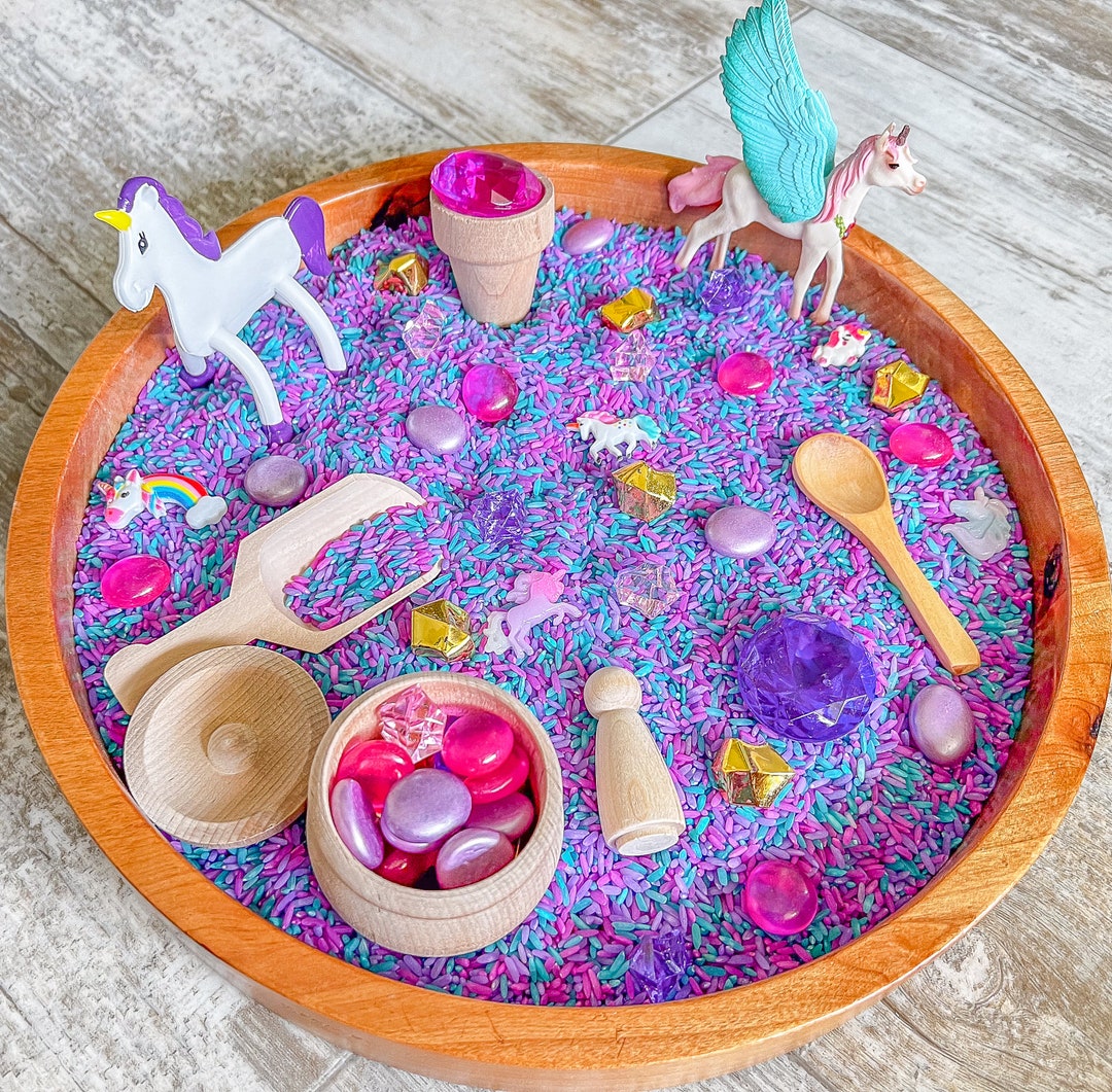 Unicorn Sensory Bin, Unicorn Sensory, Taste Safe, Montessori - Etsy