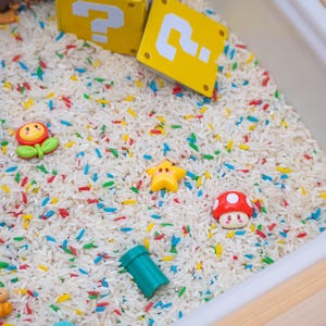 Super Mario Brothers Sensory Bin, Mario Sensory, Taste Safe, Montessori ...