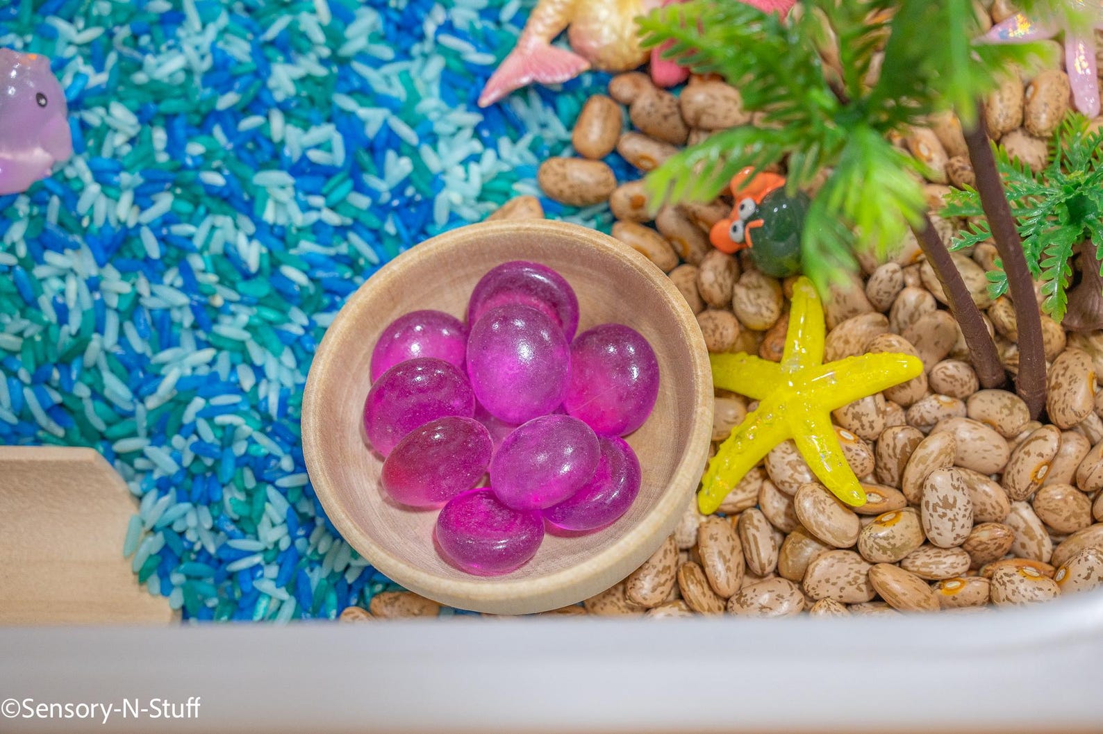 Mermaid Sensory Bin, Mermaid Sensory, Taste Safe, Montessori, Ocean ...