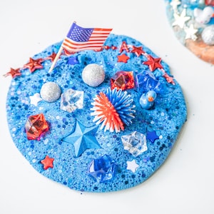 Patriotic Playdough Jars, Kids Sensory Kit, Gifts for Kids, Patriotic ...
