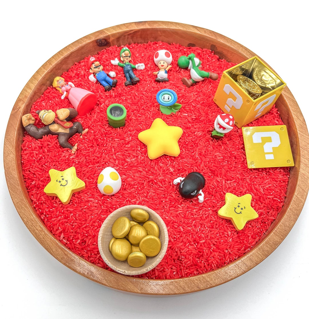 Super Mario Brothers Sensory Bin, Mario Sensory, Taste Safe, Montessori ...