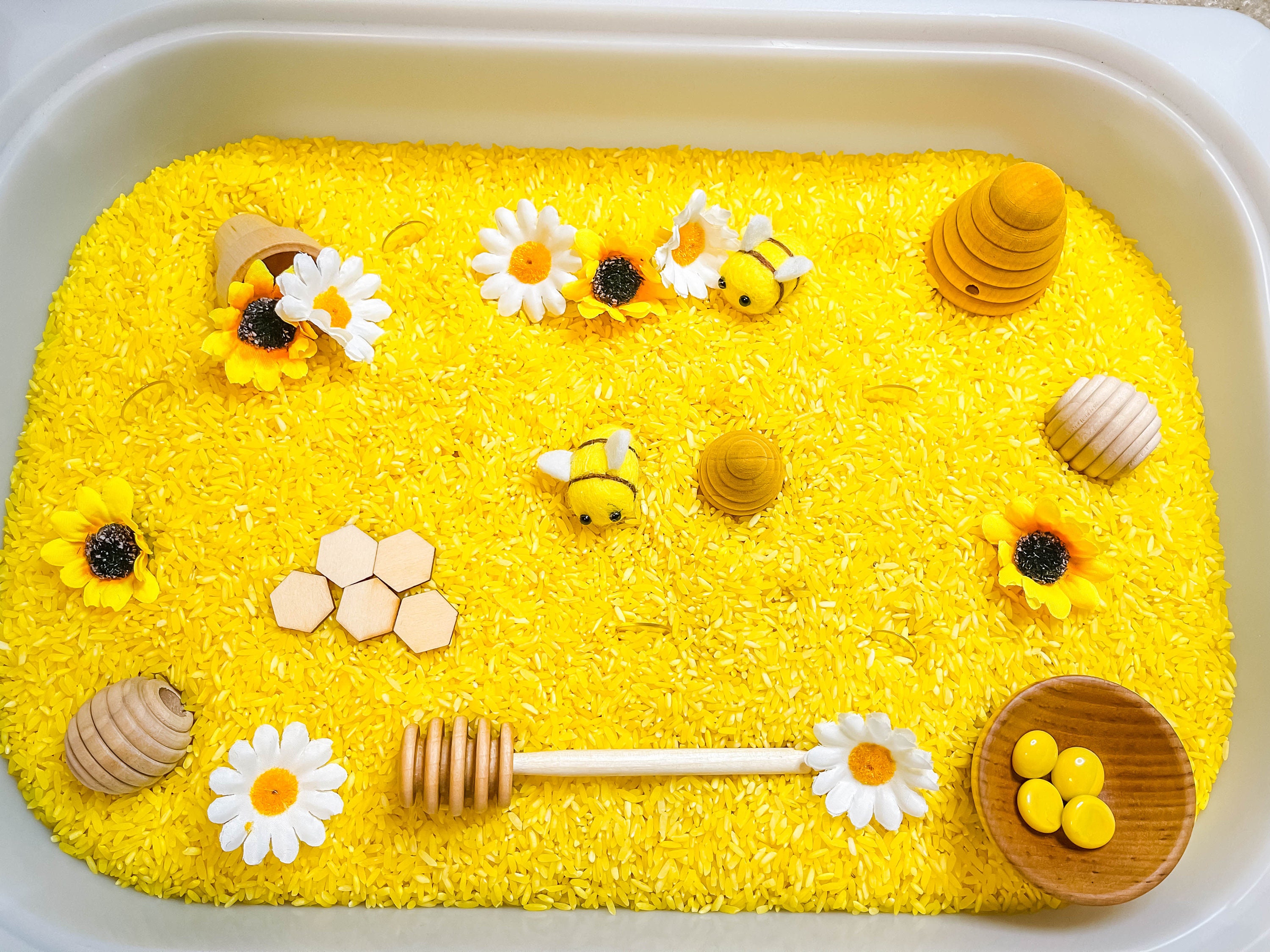 Bee Sensory Bin Bee Sensory Taste Safe Montessori - Etsy Canada