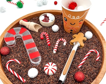 Hot Cocoa Sensory Bin Kit, Hot Chocolate Kit, Christmas Gift, Preschool ...